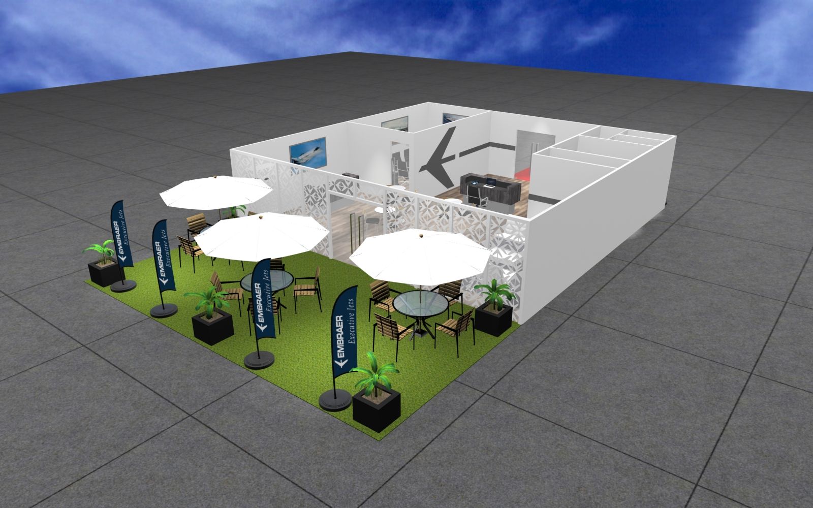 STAND BUILD EMBRAER EXLUSIVE JETS